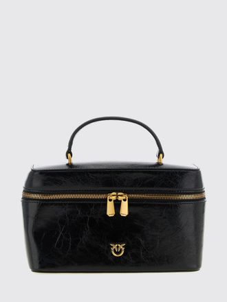Pinko Mini vanity case Vanity en cuir de veau avec logo et bandouli&egrave;re amovible