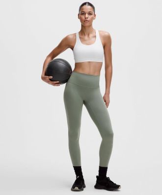 lululemon Wunder Train No Line Leggings mit hohem Bund f&uuml;r Frauen - 71 cm - Gr&ouml;&szlig;e 10 in Willow Leaf