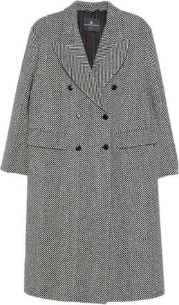 Ermanno Scervino Manteau crois&eacute; &agrave; chevrons - Femme - Manteaux - Multicolore - Taille: 36 FR