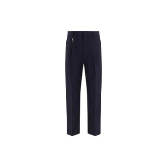 Prada Ma&szlig;geschneiderte Baumwoll-Popeline-Hose - - Trousers - Herren - Blau - XL