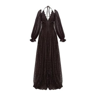 Etro Langes Spitzenkleid mit Paisley-Motiv - - Dresses - Damen - Braun - XS