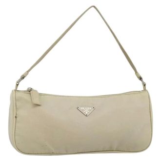 Prada Pochette accessoire en nylon Pre-owned - Femme - Pre-owned - Beige - Taille: ONE Size