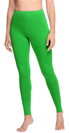 Ladeheid Leggings Damen aus Baumwolle Bequeme und Lange Leggins für Frauen für Frühling Sommer Herbst Winter Saison LA40-133 (Grün, 4XL)
