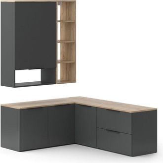 Vicco Meuble-paroi Wido, Anthracite, 5 pi&egrave;ces