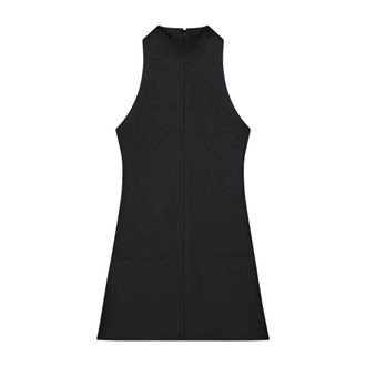 Courr&egrave;ges Ausgestelltes Kleid mit Taschen - - Dresses - Damen - Schwarzk - S