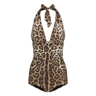 Dolce & Gabbana Einteiler mit Leopardenmuster - - Swimwear - Damen - Braun - S