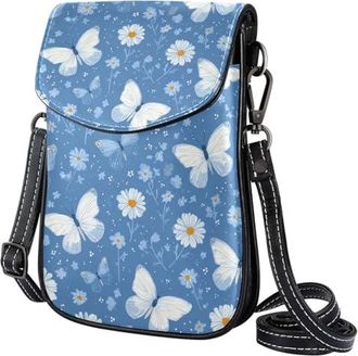 Generic Petit sac à bandoulière en cuir pour femme, élégant et décontracté, avec sangle réglable, pour le shopping, la randonnée, un usage quotidien, Papillon