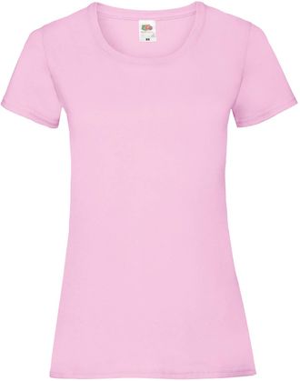 Fruit Of The Loom ShirtInStyle Lady-Shirt Basic Uni div. Farben XS-XXL, Farbe:Rose, Gr&ouml;&szlig;e:XL