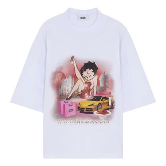 GCDS Betty Boop T-Shirt - - Tops - Herren - Wei&szlig; - L