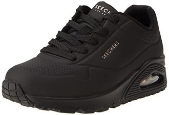 Skechers Uno Stand on Air Baskets pour Femme, Black Durabuck/Mesh, 37 EU Large
