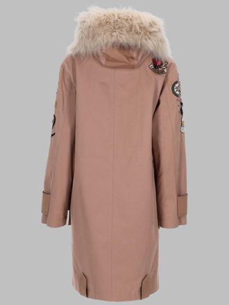 Valentino Cotton-Blend with Metallic Accents Trench Coat - Pink