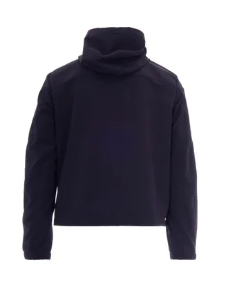 Paul & Shark Mens Hooded Jacket Dynamic Blue Outside: Nylon