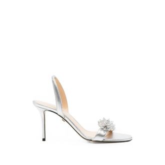 Mach & Mach Mach & Mach, Femme, Chaussures, Gris, Taille: 38 EU Sandale en cuir orn&eacute;e de cristaux