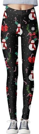 Generic Collants thermiques 2026 pour femme et homme - Imprim&eacute; de No&euml;l - Taille haute - Contr&ocirc;le du yoga - Sport, Noir, XXL