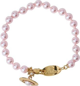 Vivienne Westwood Femme, Accessoires, Rose, Taille: ONE Size Simonetta Pearl Bracelet