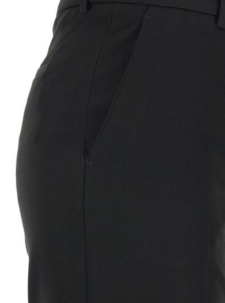 Pantaloni Torino High-Waisted Straight-Leg Trousers - Black