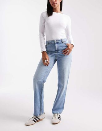 New Look Jeans mit geradem Schnitt in Hellblau