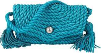 Bottega Veneta Crossbody Bags - Bottega Veneta Braided Blue Leather Torchon Crossb - Gr. unisize - in Blau - f&uuml;r Damen