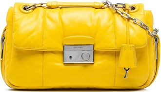 Prada Hobo Bags - Nappa Bomber Sound Lock Chain Flap - Gr. unisize - in Gelb - für Damen