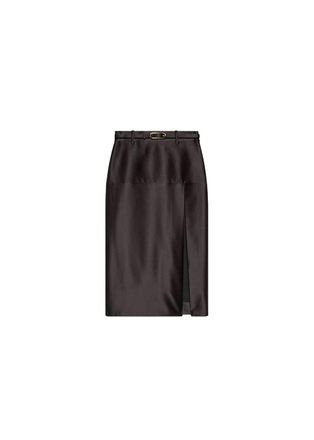 Gucci Black Silk Duchesse Embroidered Skirt Size XS