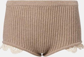 Magda Butrym Short en cachemire et crochet
