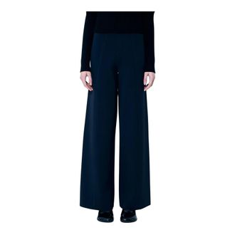 Max Mara Crepe Strick Weite Hose - - Trousers - Damen - Blau - XS