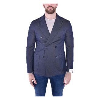L.B.M. 1911 L.b.m. 1911, Homme, Costumes, Bleu, Taille: 2XL Blazer crois&eacute;