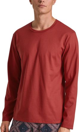 CALIDA RMX Sleep Langarmshirt Herren, aus 100% Baumwolle