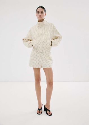 Mango Veste bomber pois &eacute;cru - Femme - XS - MANGO