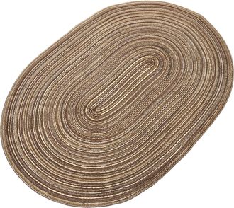 Angoily Gewebtes Tischset aus Baumwollgarn Hitzebest&auml;ndige Geschirrunterlage Rutschfestes Platzset Im Landhausstil Oval 50X35cm Strapazierf&auml;hige Besteckunterl