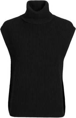 Saison 1865 ärmelloses Rollkragenpullover -Pullover in Kaschmir - Schwarz