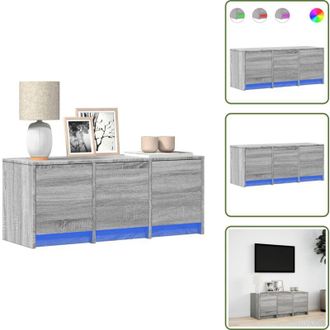 vidaXL Vidaxl - TV-Schrank led Grau Sonoma 97x34x40 cm Holzwerkstoff - TV-Schrank - TV-Schr&auml;nke - TV-St&auml;nder - TV-Sideboard