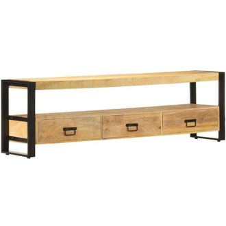 vidaXL Vidaxl - Meuble tv 150x30x45 cm Bois solide de manguier