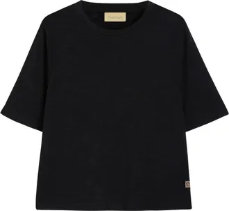 Momoni Femme, Tops, Noir, Taille: 38 FR T-shirt &agrave; col rond