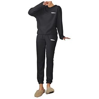Generic V&ecirc;tements de sport pour femme avec pantalon - V&ecirc;tements dhiver en peluche pour femme - Ensemble de v&ecirc;tements de d&eacute;tente - Ensemble de jogging pour le 