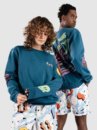 THE DUDES Swizzlehead Classic Sweater deep peacock