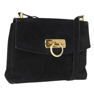 Ferragamo Pre-owned Schultertasche aus Wildleder - - Pre-owned - Damen - Schwarzk - ONE SIZE