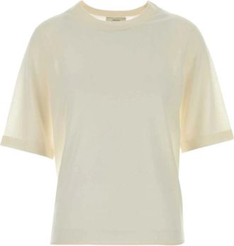 Loulou Studio Femme, Pulls, Blanc, Taille: 40 FR Nala Cashmere T-Shirt
