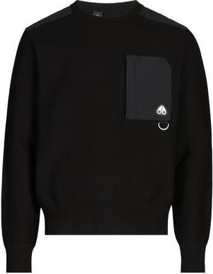 Moose Knuckles Elchknöchel - bi -matière strukturiertes Sweatshirt - Schwarz