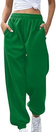 Generico Pantalon de surv&ecirc;tement pour femme dhiver pour femme avec cordon de serrage large, pantalon doux et confortable, pantalon avec poches, coupe large pou