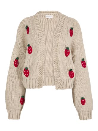 Apricot Chunky Knit Cardigan