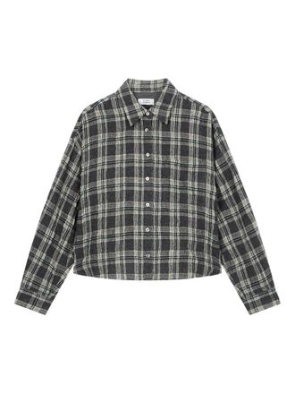 TOMBOY buttoned plaid shirt - Gris