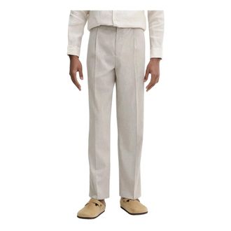 Les Deux Reece Anzughose mit Falten und Slub-Struktur - - Trousers - Herren - Beige - W31 L32