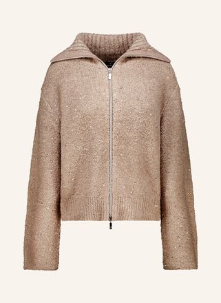 Monari Monari Strickjacke Mit Pailletten beige