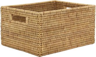 Aubry Gaspard Panier de rangement en rotin naturel 38 x 30 x 20 cm