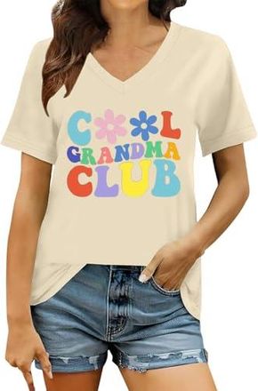 Generic Cool Grandma Club Hauts pour femmes T-shirt ample 2025 avec inscription &laquo; Going Out &raquo; T-shirt amusant d&eacute;contract&eacute; tendance graphique mignon et tendanc