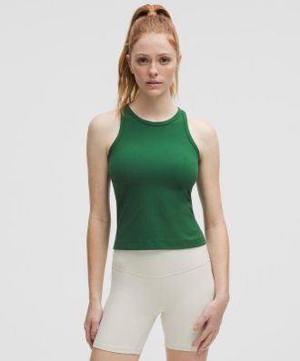 lululemon Align Racerback-Tanktop in Taillenl&auml;nge f&uuml;r Frauen - Gr&ouml;&szlig;e 14 in Everglade Green