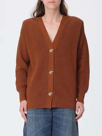 Elisabetta Franchi Cardigan en m&eacute;lange de viscose avec col en V et &eacute;paules tombantes