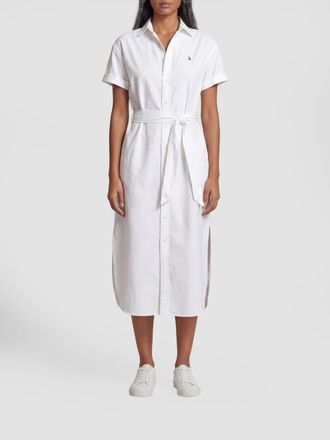 Polo Ralph Lauren Robe Femme couleur Blanc