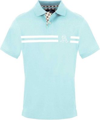 Aquascutum Poloshirt f&uuml;r Herren, Mit Kragen, kurz&auml;rmlig (Himmelblau)